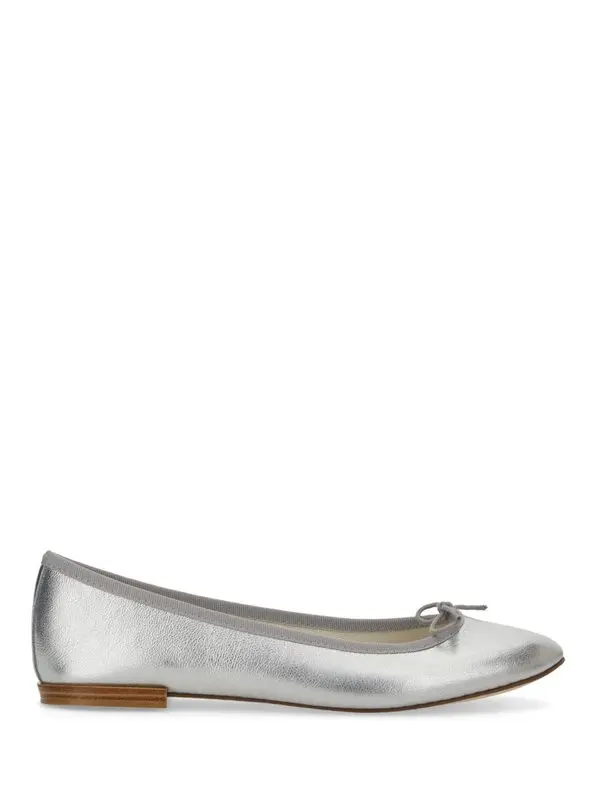 Repetto Cendrillon Ballet Flats With Bow Detailing - Silver