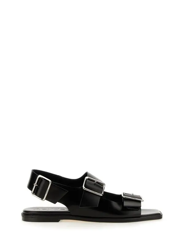 AeydĒ High Heel Buckled Sandals - Black