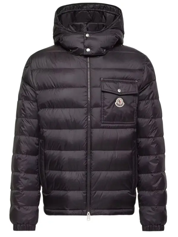 Moncler Down-filled Quilted Jacket With Detachable Hood - Blu