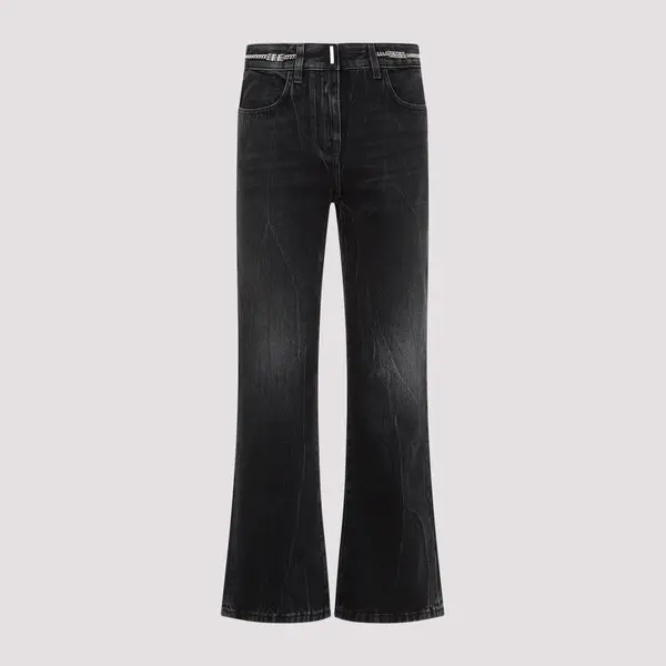 Givenchy Logo-plaque Bootcut Jeans - Black