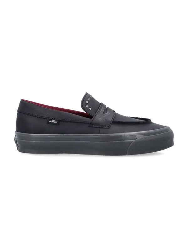 VANS Premium Leather Slip-on Loafers With Stud Detailing - Hardware Black