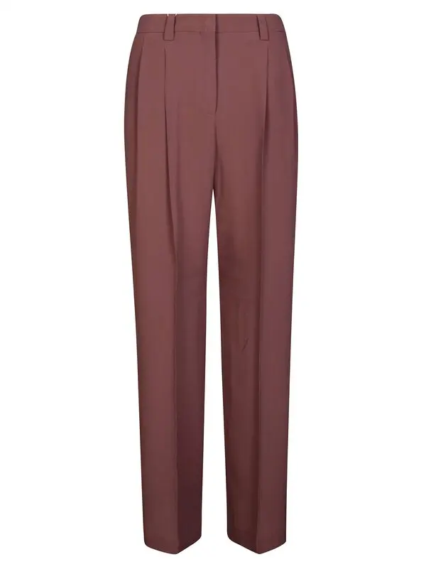 Incotex Elodie Pinces Largo Crepe Chinos - Rosa