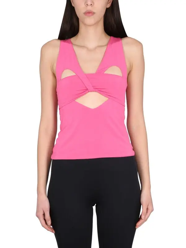 AMBUSH Cut-out Sleeveless Tank Top - Fuchsia