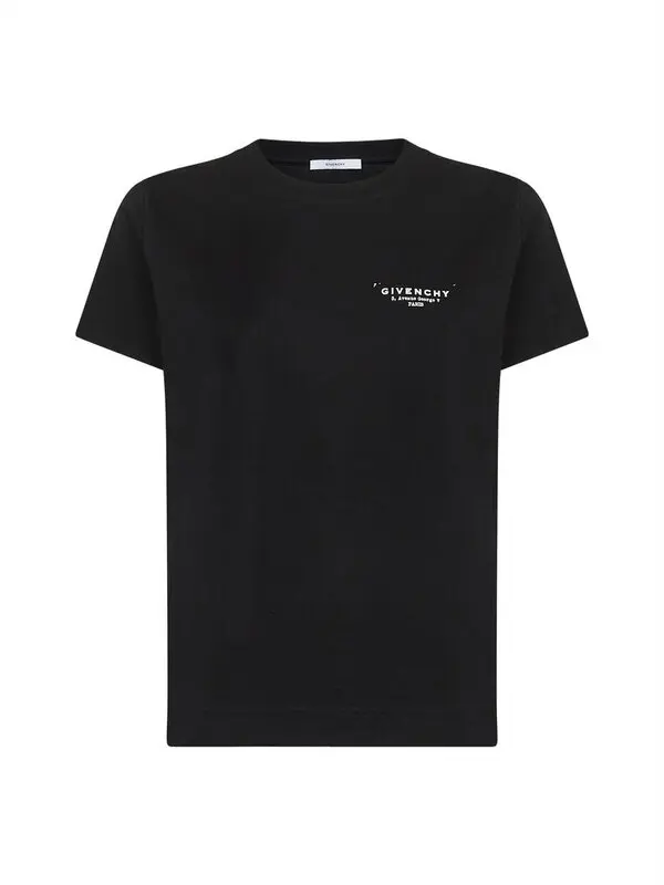 Givenchy Cotton T-shirt With Stamp Print - Black