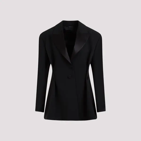 Givenchy Pleated Single-breasted Wool Blazer