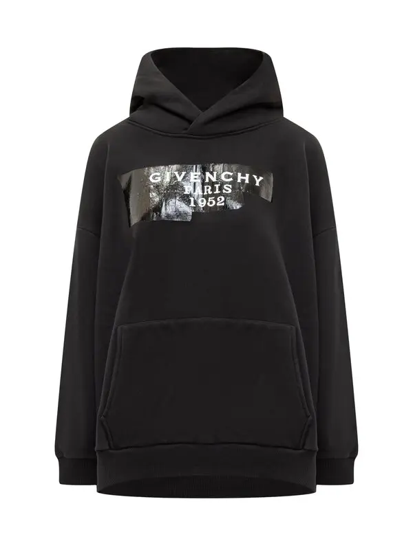 Givenchy Logo Stamp Hoodie - Black