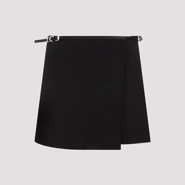 Givenchy Belted Wrap Miniskirt - Black