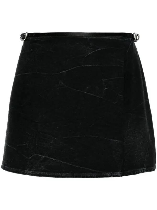 Givenchy Voyou Denim Wrap Skirt