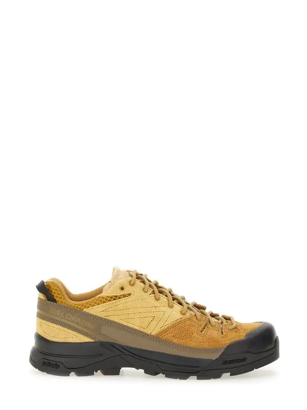 SALOMON X-alp Leather Lace-up Sneakers - Beige
