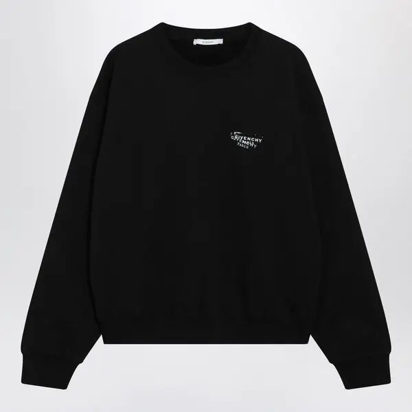 Givenchy Cotton Fleece Sweatshirt With Stamp Print - Black