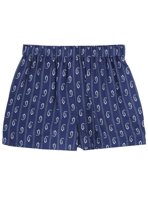 Tory Burch Printed Silk Blend Camp Shorts