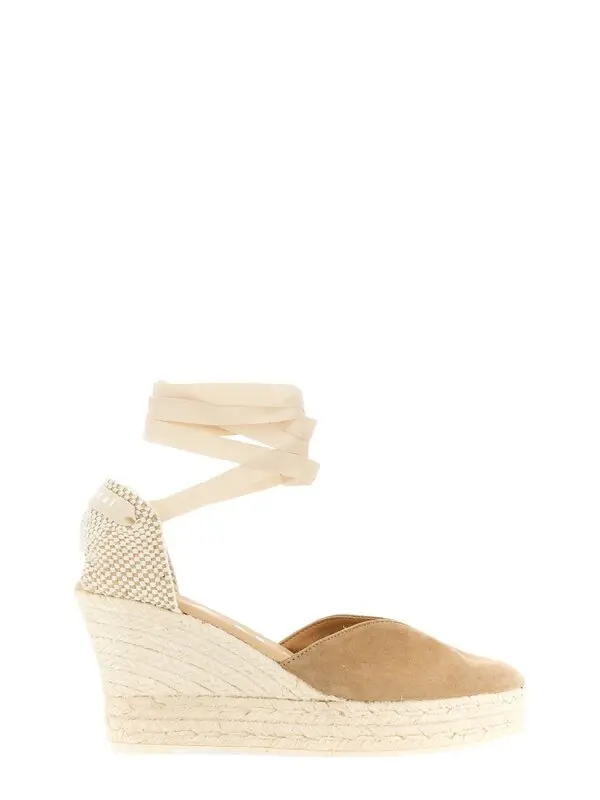 Manebí Elevated Jute Wedge Sandals - Dove