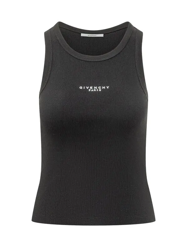 Givenchy Ribbed Sleeveless Top - Black