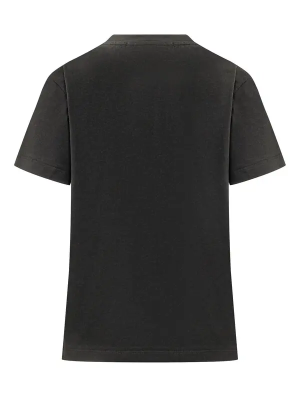 MSGM Ruched Logo T-shirt - Black