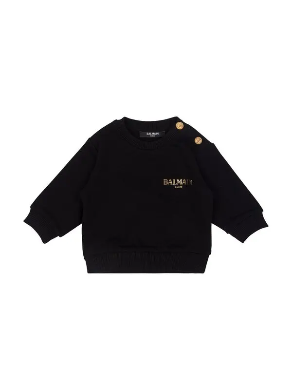 Balmain Logo Detail Sweatshirt - Black