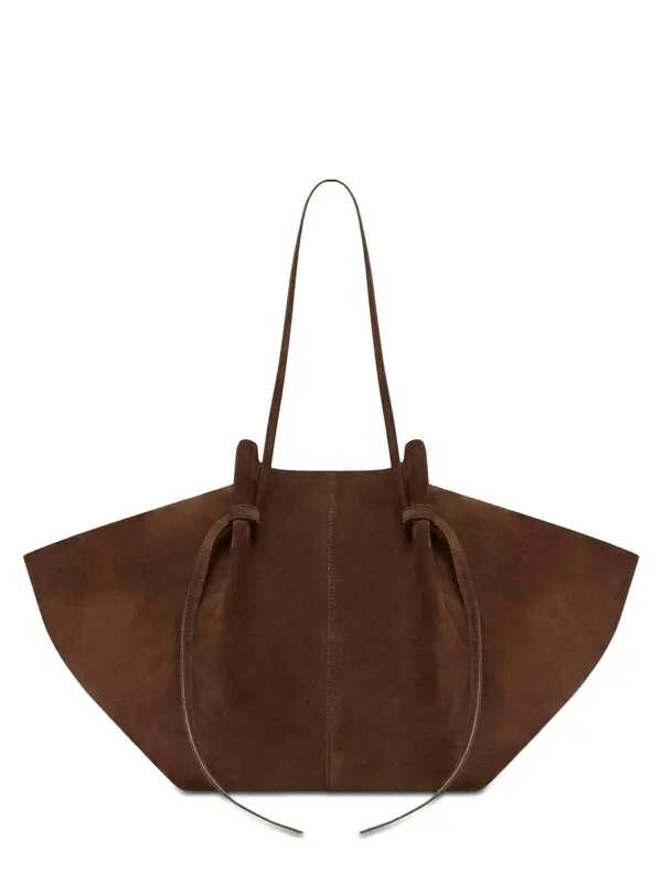 Yuzefi Large Mochi Suede Shoulder Bag - Brown