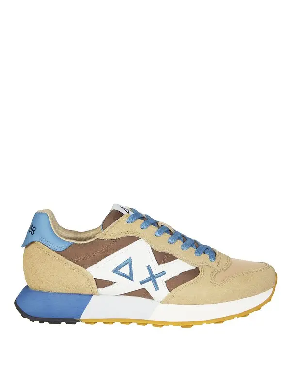 SUN 68 Bicolor Sneakers - Beige