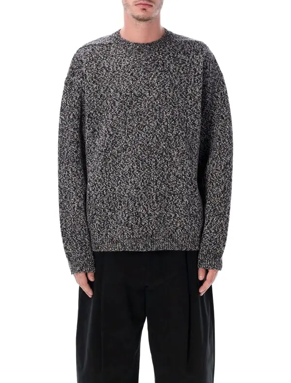 Studio Nicholson Oversized Structured Knit Sweater - Navy Mouline