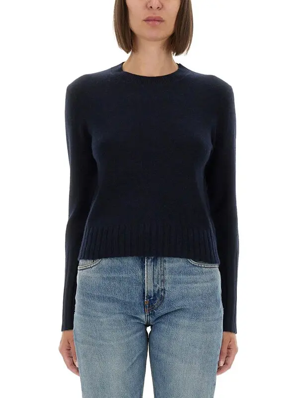 Guest In Residence Shrunken Crew Neck Cashmere Pullover - Blue