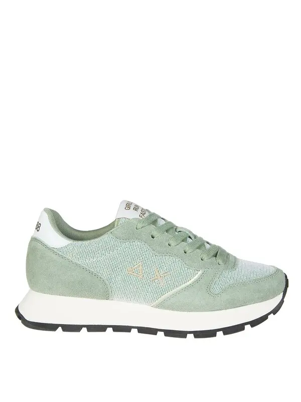 SUN 68 Mini Glitter Textile Lace-up Sneakers