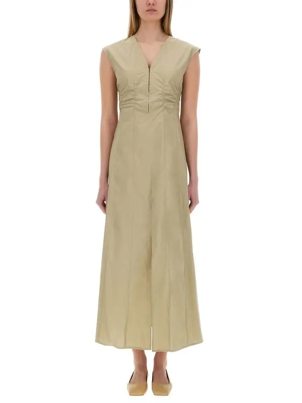 ALYSI V-neck Maxi Dress - Green