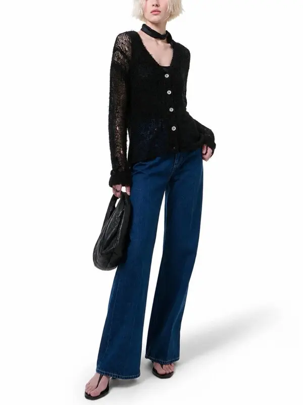 Our Legacy Open Linen Blend Sweater - Black