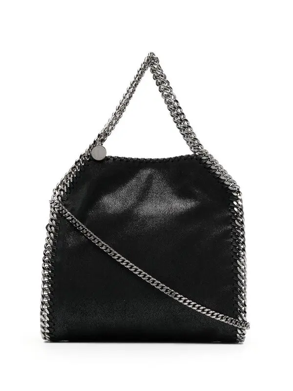 Stella McCartney Mini Tote Handbag With Gold-tone Diamond Chain