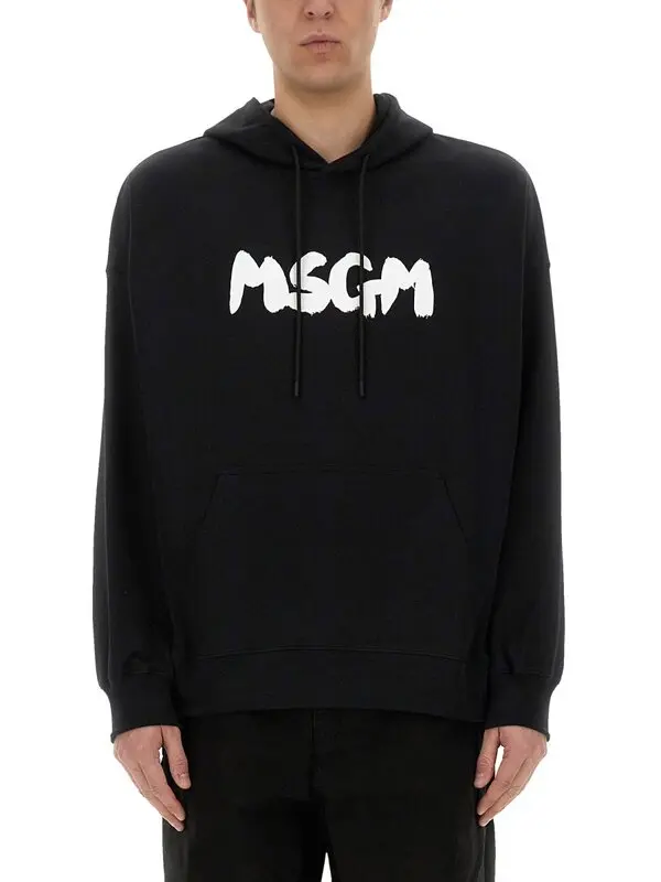 MSGM Classic Logo Hoodie - Black