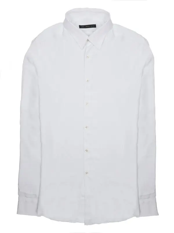 LOW BRAND Cotton Button-up Dress Shirt - White