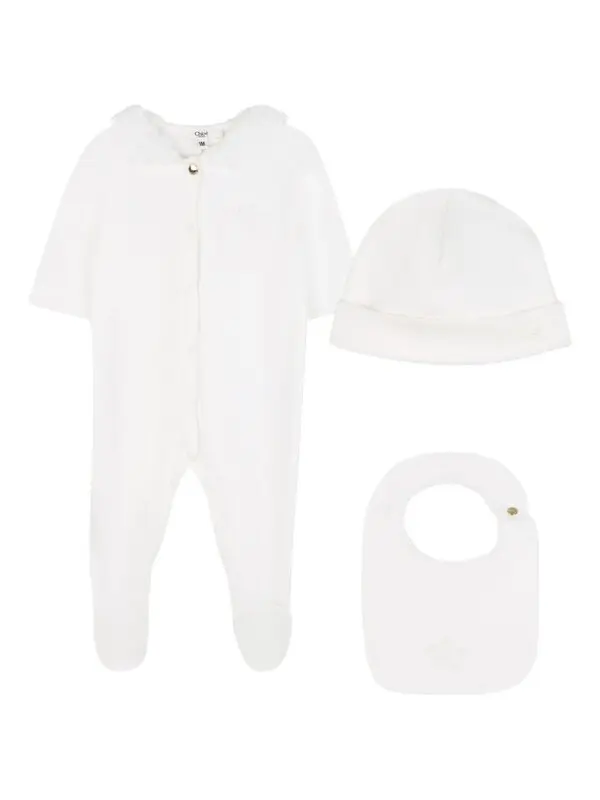 Chloé Cotton Nursery Set - White