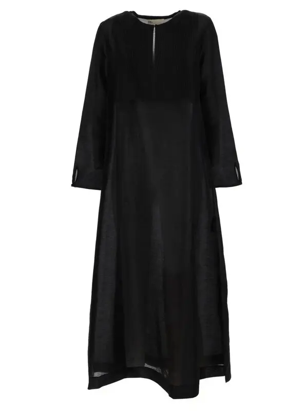Tory Burch Linen Silk Caftan - Black