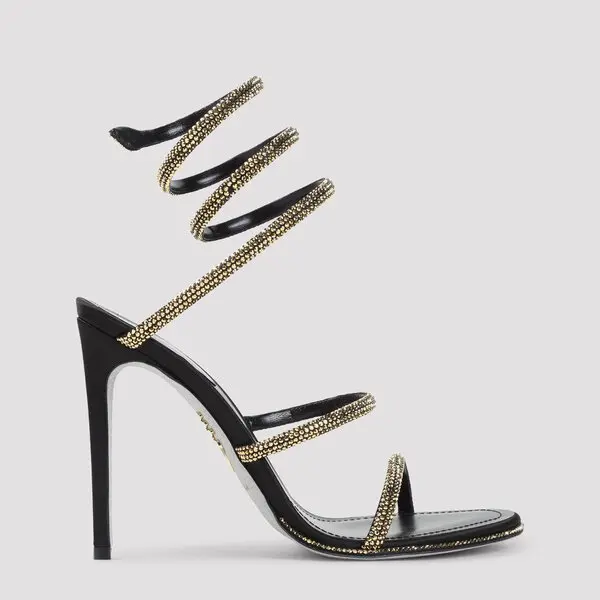 RENE` CAOVILLA High Heel Sandals With Strass Embellishments