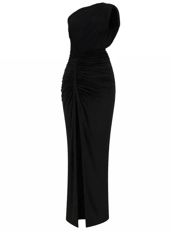 Rick Owens Draped One-shoulder Maxi Dress - Black