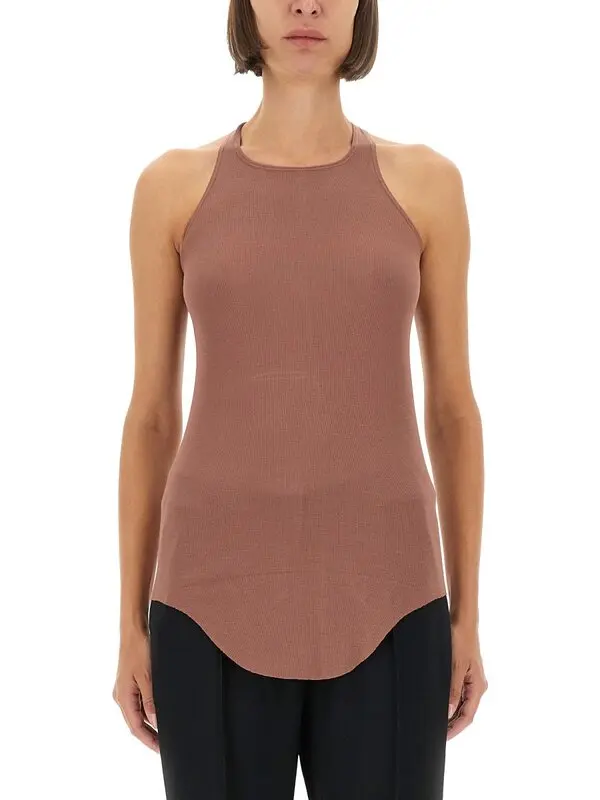 Rick Owens Slim Fit Ribbed Tank Top - Pink