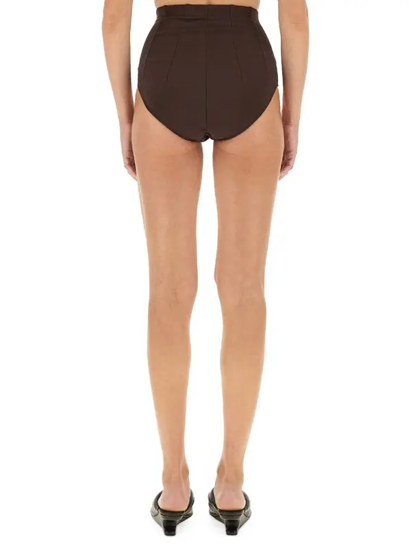 Rick Owens High-waist Mini Shorts - Brown