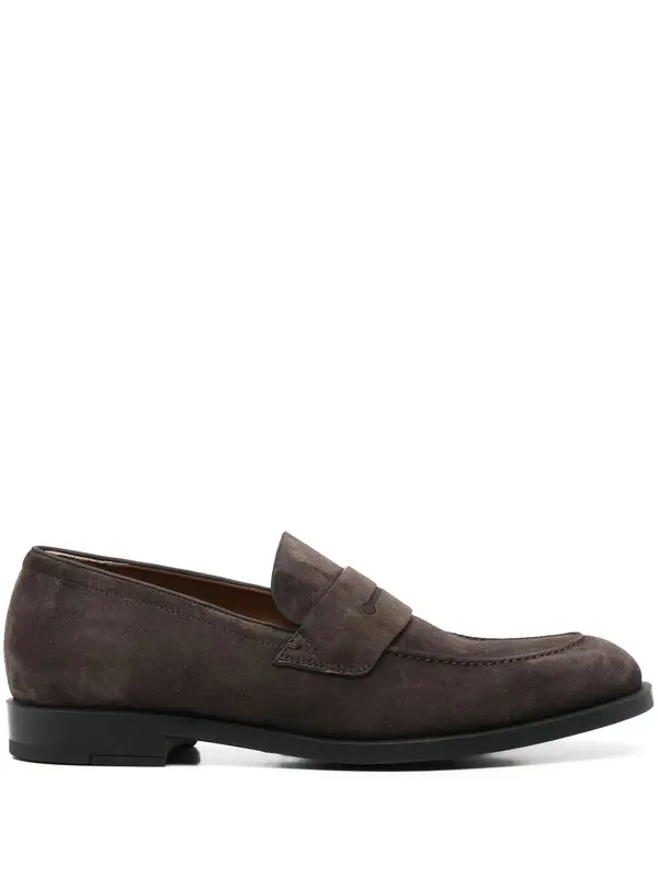 Zegna Suede Leather Laced Slip-ons For