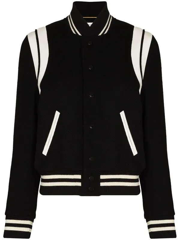 Saint Laurent Wool Teddy Jacket - Black