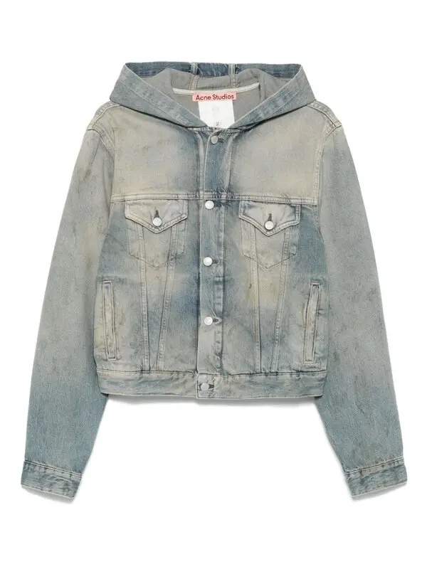 Acne Studios Orayo U Penicillin Denim Jacket With Hood - Blue
