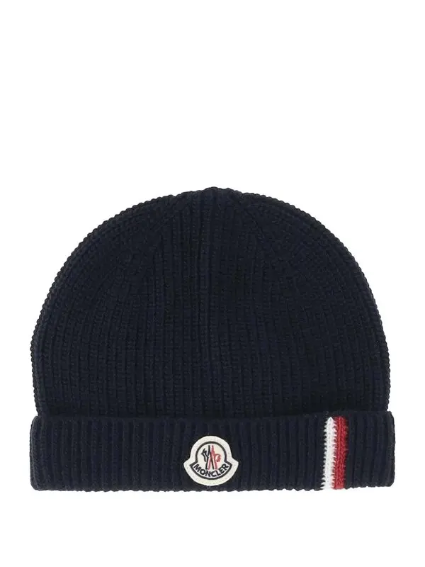 Moncler Ribbed Virgin Wool Beanie