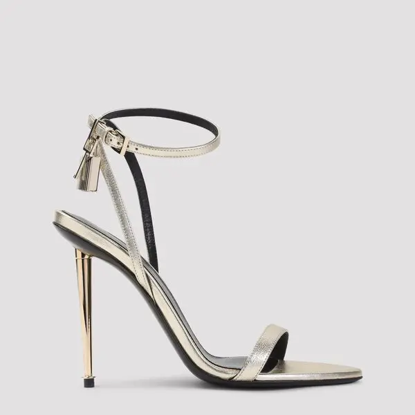 TOM FORD Pointed Toe Stiletto Sandals With 11cm Heel - Metallic