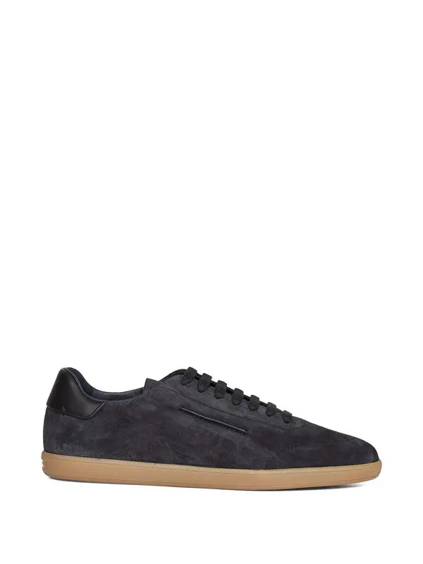 Zegna Suede Lace-up Sneakers - Blu