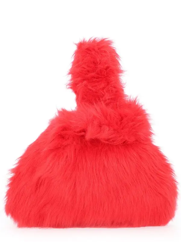 MSGM Faux Fur Top Handle Bag