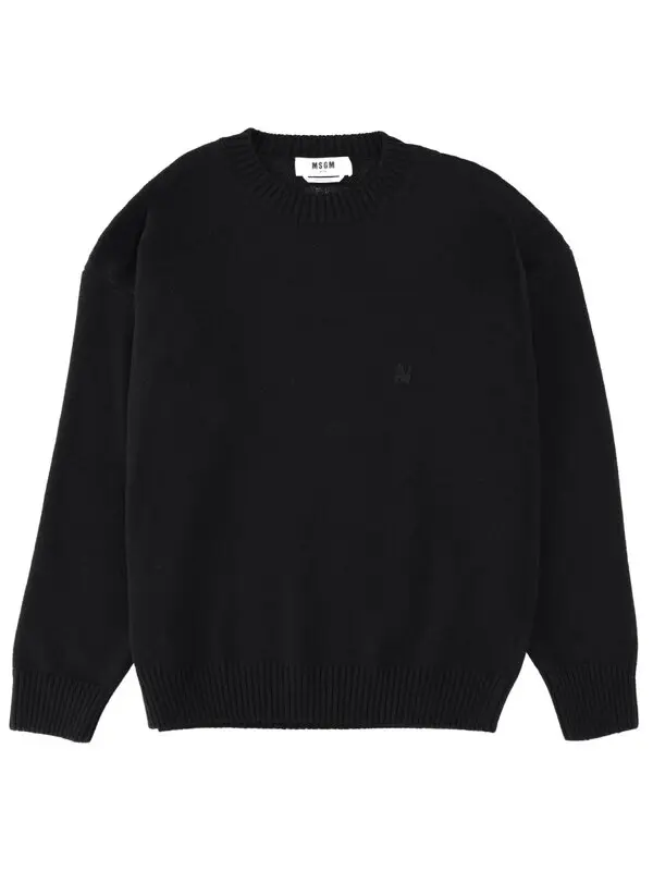 MSGM Merino Wool-cashmere Blend Crewneck Sweater
