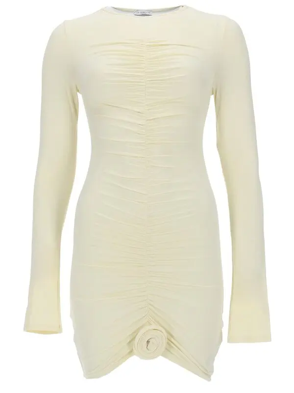LA REVECHE Ruched Mini Dress - Ivory
