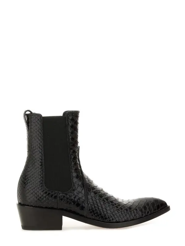 TOM FORD Leather Chelsea Boots - Black