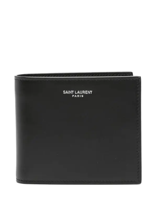 Saint Laurent East/west Wallet In Smooth Leather - Black