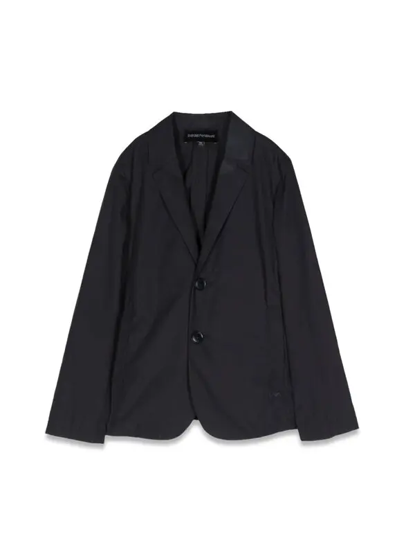 Emporio Armani Single Breasted Cotton Blazer
