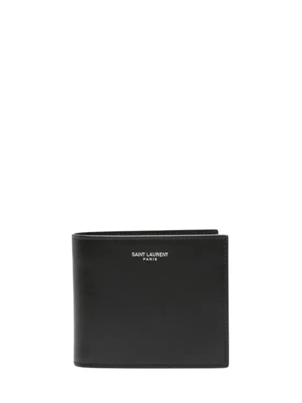 Saint Laurent Leather Wallet With Multiple Compartments For - Nero