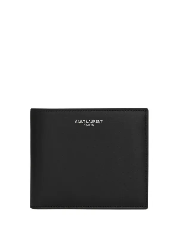 Saint Laurent Leather Wallet With Multiple Compartments For - Nero
