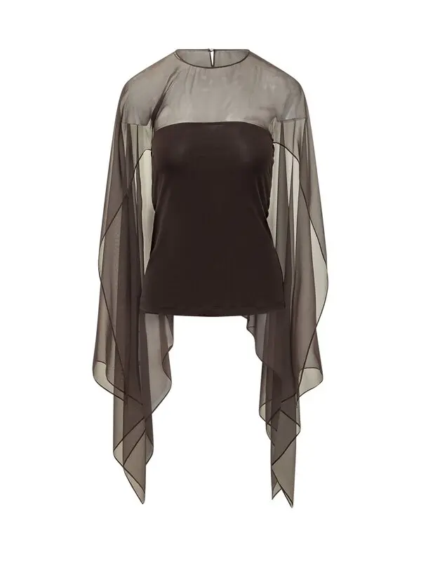 Alberta Ferretti Chic Mini Top With Unique Inserts